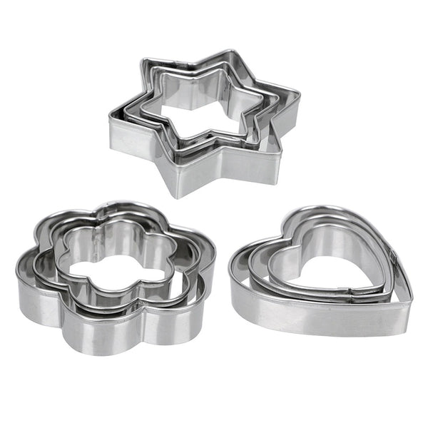 Star Heart Flower Cookie Cutter 3pcs/set Stainless Steel – PutOnApron